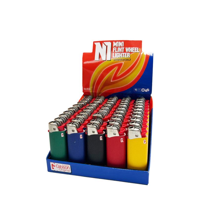 21826 - Gibson - Mini N1 Flint Wheel Lighter - 50 Counts Per Display ...