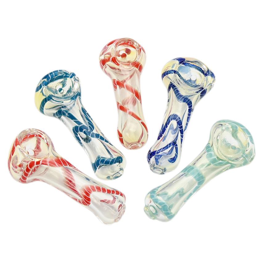2.5" Spoon Twisted Color Hand Pipe - Design And Color May Vary - (1 Co — MJ Wholesale