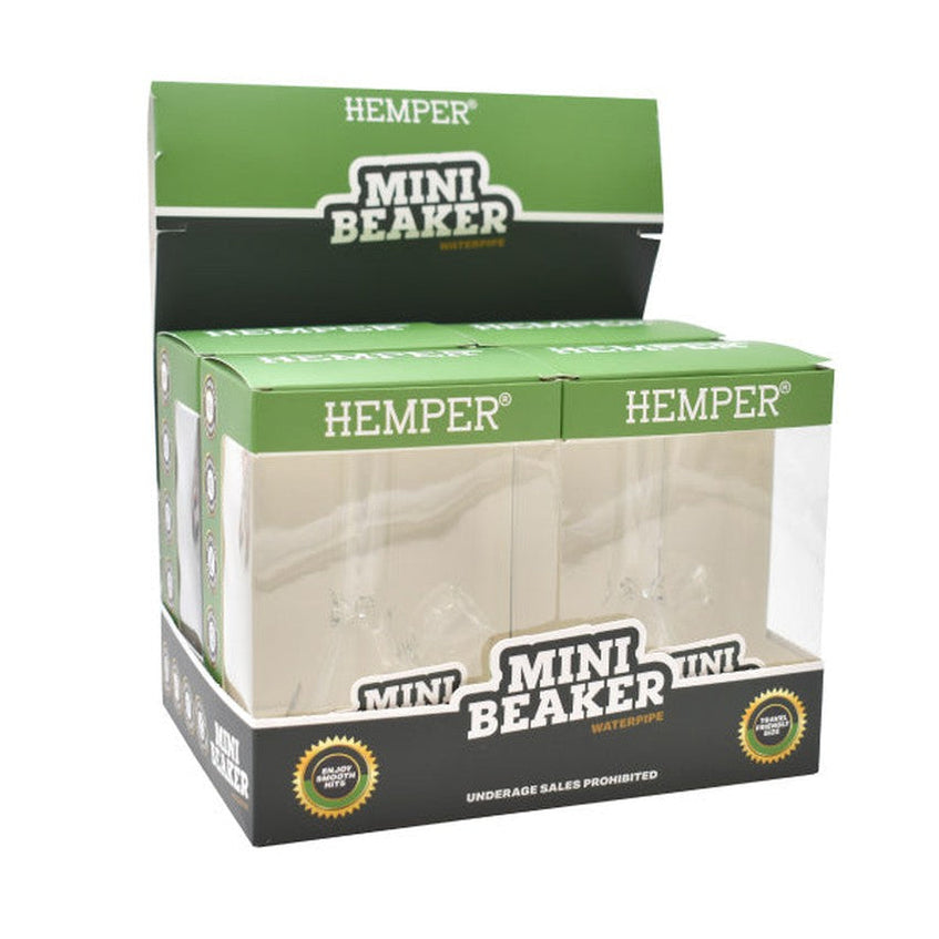 4.75" Hemper Mini Water Beaker - (4 Count Display) - MJ Wholesale