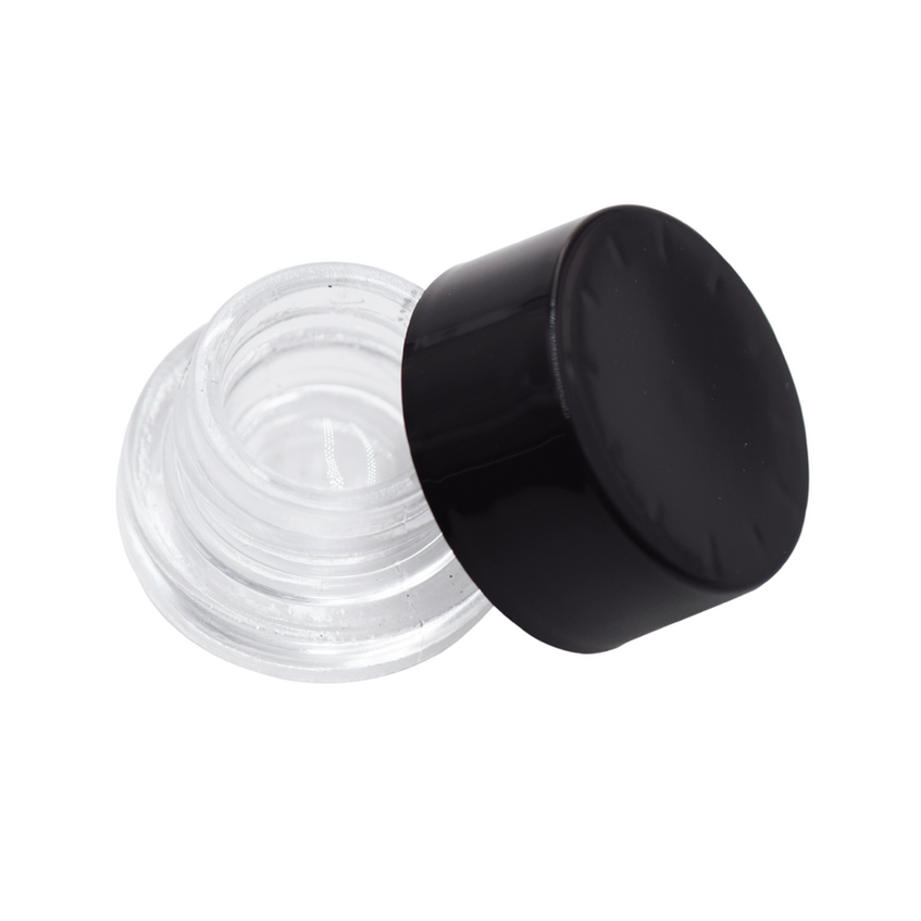 5 mL Glass Child Safe Concentrate Container With Black or White Cap Wi ...