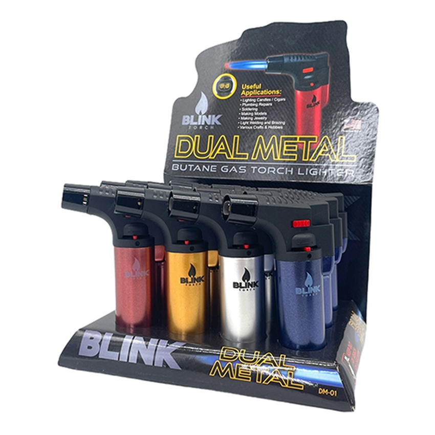 599 - Blink Dual Flame Metallic Torch Display - (12 Count Display) — MJ ...