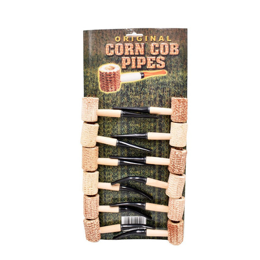 6" Corn Cob Pipe Display - (12 Count Display) — MJ Wholesale