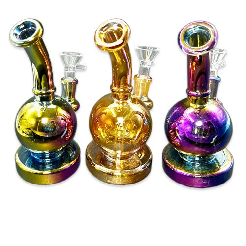 6" Elector Plated Ball Shaped Water Bubbler - Design May Vary - (1 Cou ...