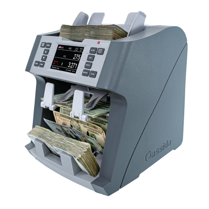Cassida 9900R 2-Pocket Bank-Grade Mixed Denomination Bill Counter - (1 ...