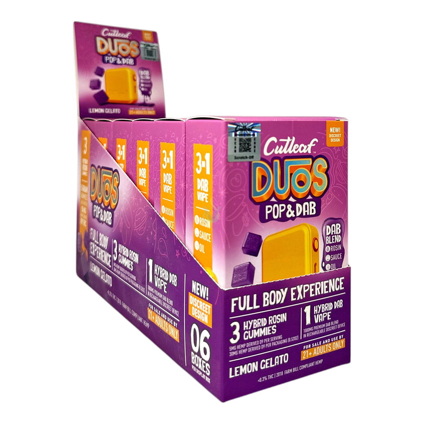 Cutleaf Duos THCA Pop and Dab - (6 Count Displays) — MJ Wholesale