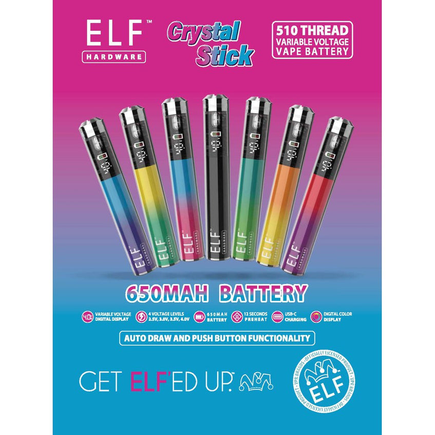 Breeze 510 Thread 360 Slim 320mAh Battery - Assorted Colors - (24 Count ...