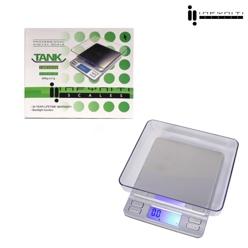 Infyniti Scales Tank Scale - 2000g x 0.1g - (1 Count)- MJ Wholesale T