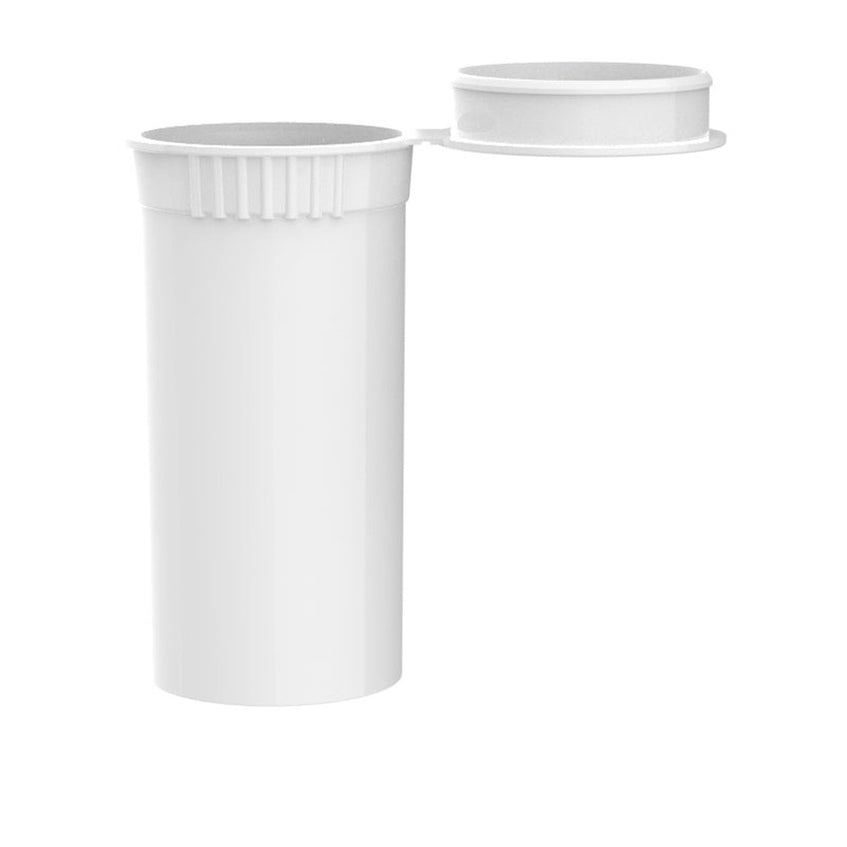 Intertech 13 Dram Pop Top Vial - White - (21,312 Count Per Pallet) — MJ Wholesale