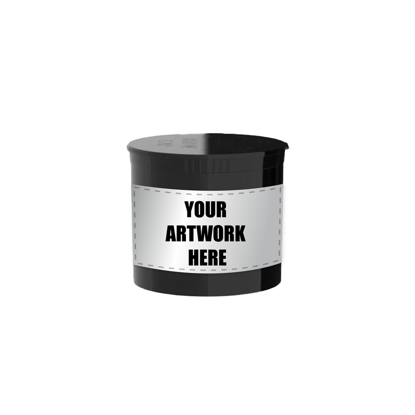 Intertech 90 Dram Pop Top Vial - Opaque Black Containers With Labels ...