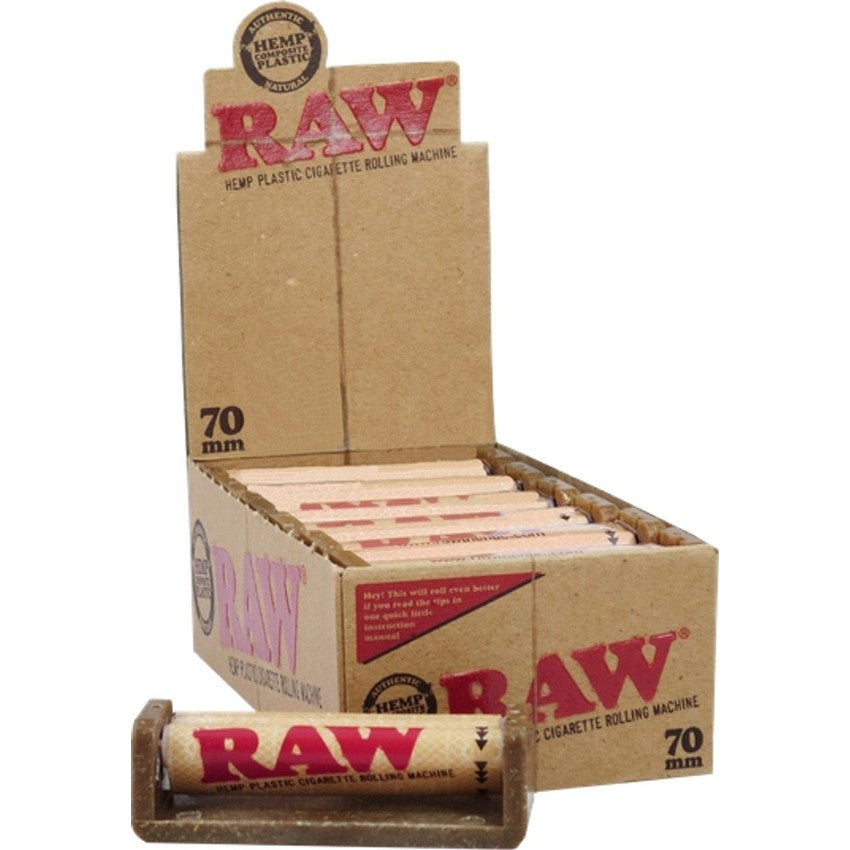 RAW Authentic 2-Way Adjustable Rolling Machine 70mm - (12 Count Displa ...