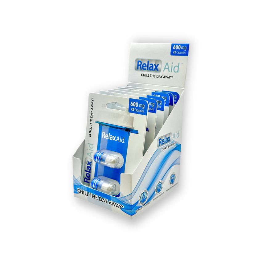 Relax Aid 2 Pack Capsules - (6 Count Display) — MJ Wholesale