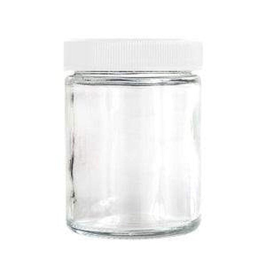 SAMPLE 4oz Glass Jar Screw Top - Clear Jar With White Lid - (1 Count ...