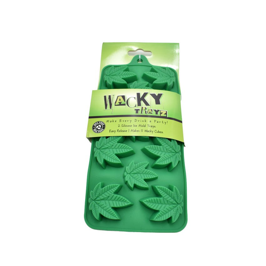 Wacky Trayz Silicone Ice Mold Trayz - Pot Leaf - (2 Trays Per Pack ...