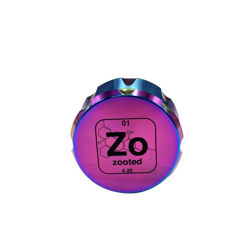 Zooted Brandz - Premium 4 Piece Iridescent Twist Herb Grinder - Rainbo ...