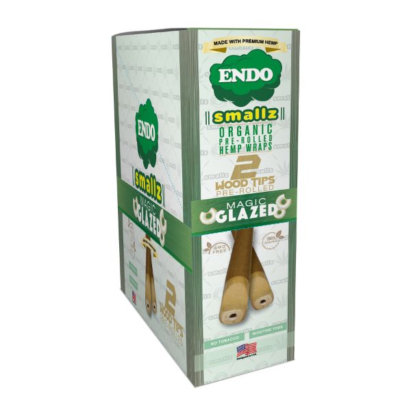 ENDO Smallz Organic Hemp Wrap Pre Rolled With Wood Tips 2 Per Pouch ...