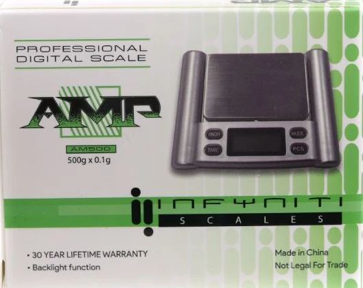 Infyniti AMP Digital Pocket Scale 500g x 0.1g - 1 Count — MJ Wholesale