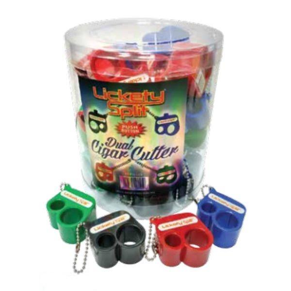 Lickety Split Dual Cigar Cutter - (35 Count Jar)- MJ Wholesale