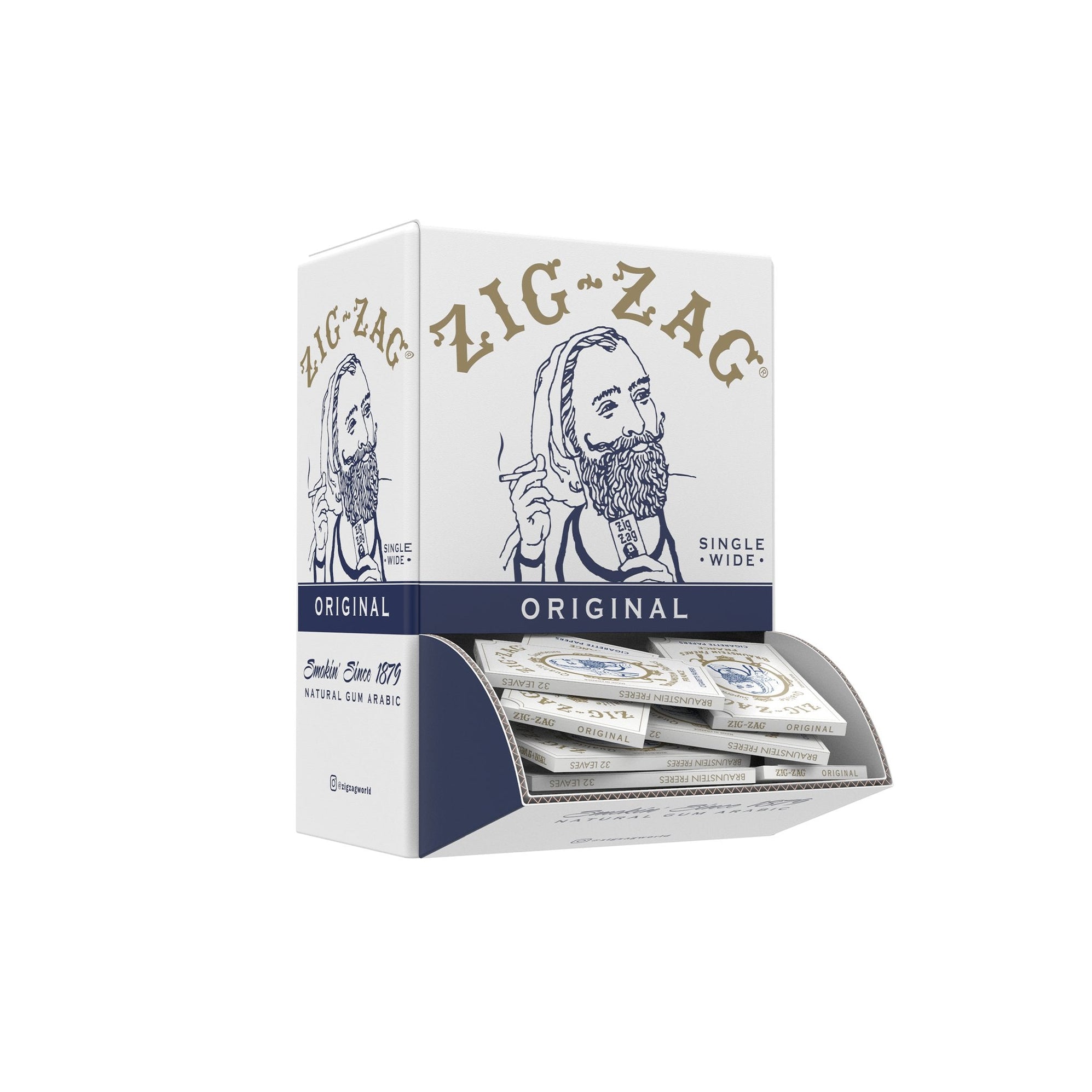 Zig-Zag Promo Display 48 Pack -Original White Rolling Papers — MJ Wholesale